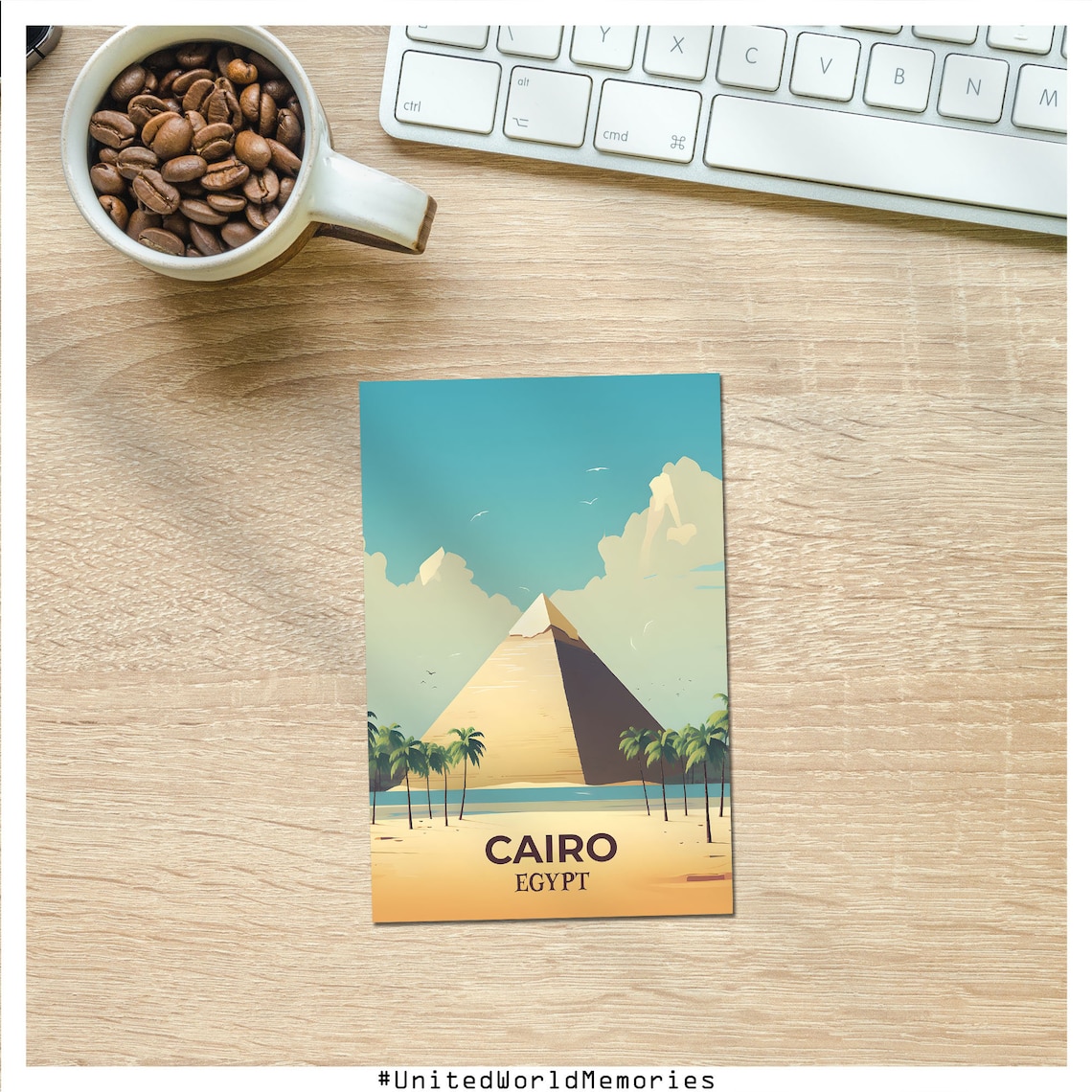 Cairo Pyramids of Giza Poster Cairo Travel Poster Egypt - Etsy