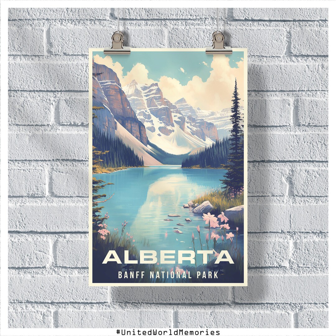 Alberta Travel Poster, Banff National Park Poster, Canada Poster ...