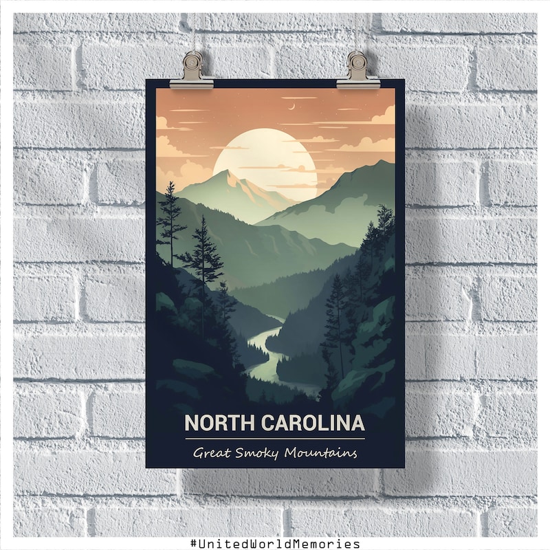 North Carolina Print - Etsy