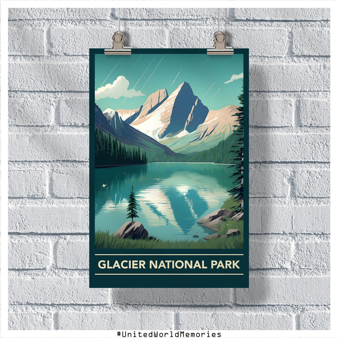 Glacier National Park Hidden Lake Reflections Poster, Glacier National ...