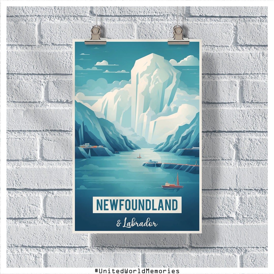 Newfoundland and Labrador Poster, Newfoundland Iceberg Poster, NL Canda ...