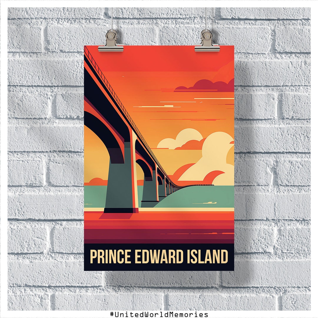 Prince Edward Island Poster, Confederation Bridge Poster, Canada Poster ...