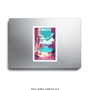 Crete Travel Poster, Elafonisi Beach Poster, Greece Poster, Crete Wall ...