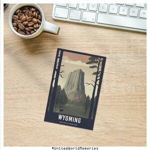 Wyoming Travel Poster, Welcome to Adventure Poster, Wyoming Vintage ...