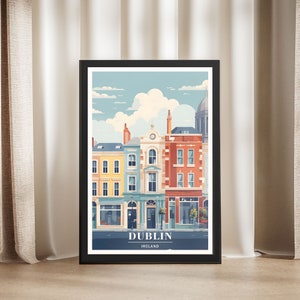 Dublin Street Ireland Poster, Dublin Travel Print, Ireland Poster ...