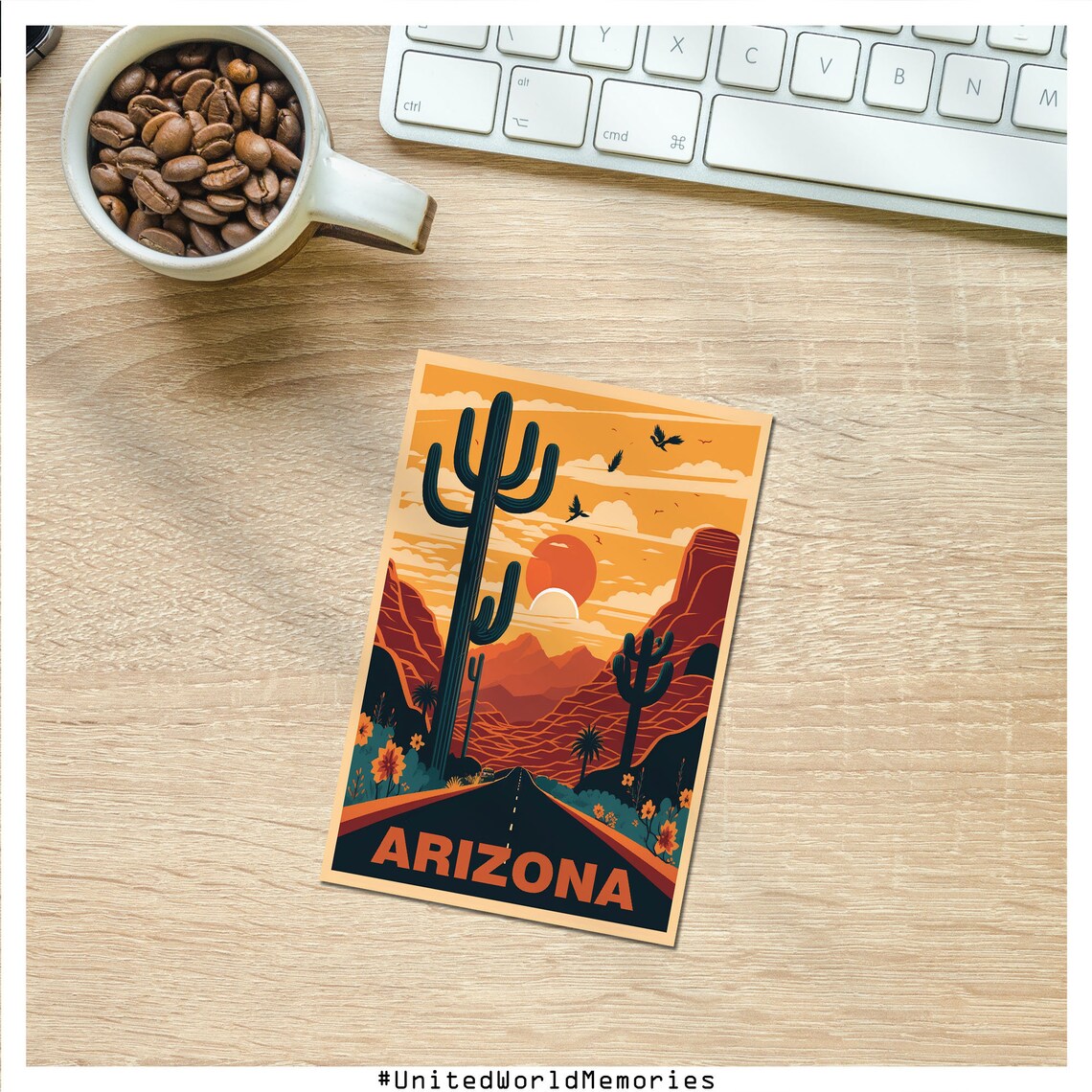 Arizona Travel Poster, Arizona Poster, Arizona Vintage Poster, Wall ...