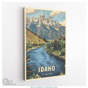 Idaho Gem State Grandeur Poster, Idaho Travel Print, United States ...