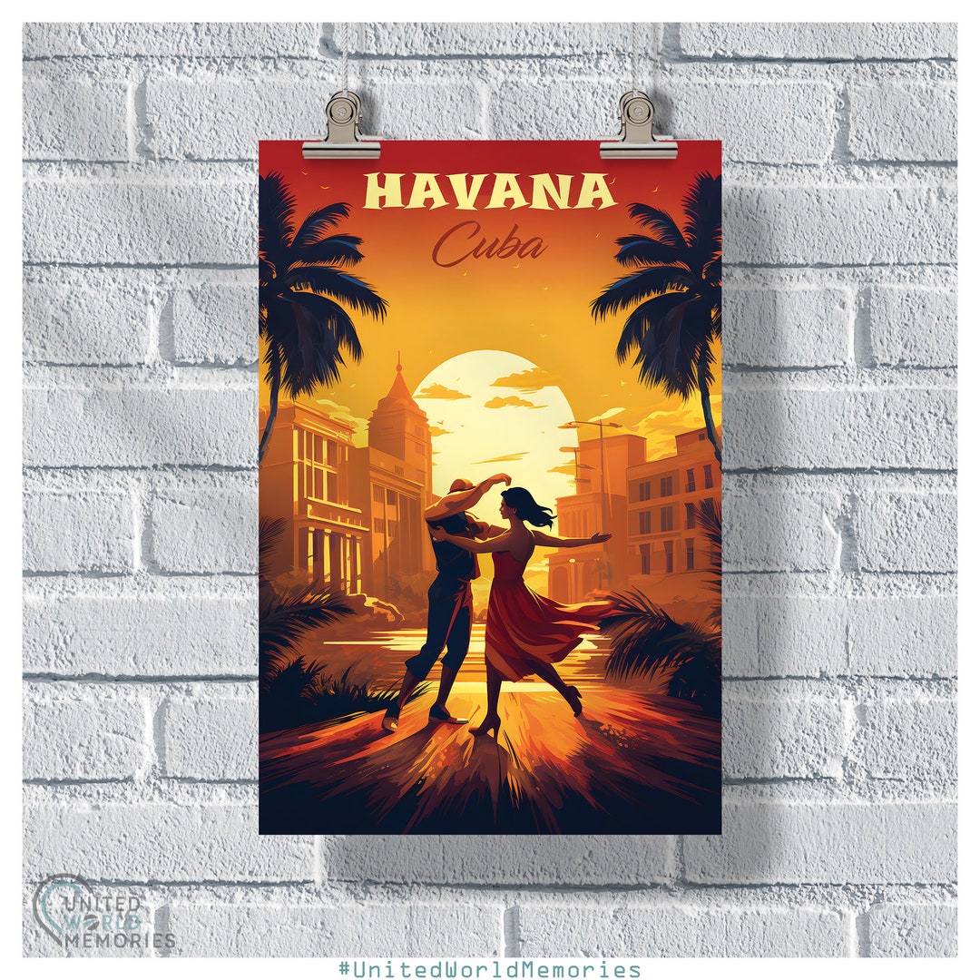Havana Rumba Music and Dance Poster, Havana Print, Cuba Art, Havana ...