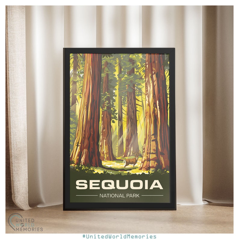 Sequoia National Park Giant Guardian Poster, Sequoia National Park ...