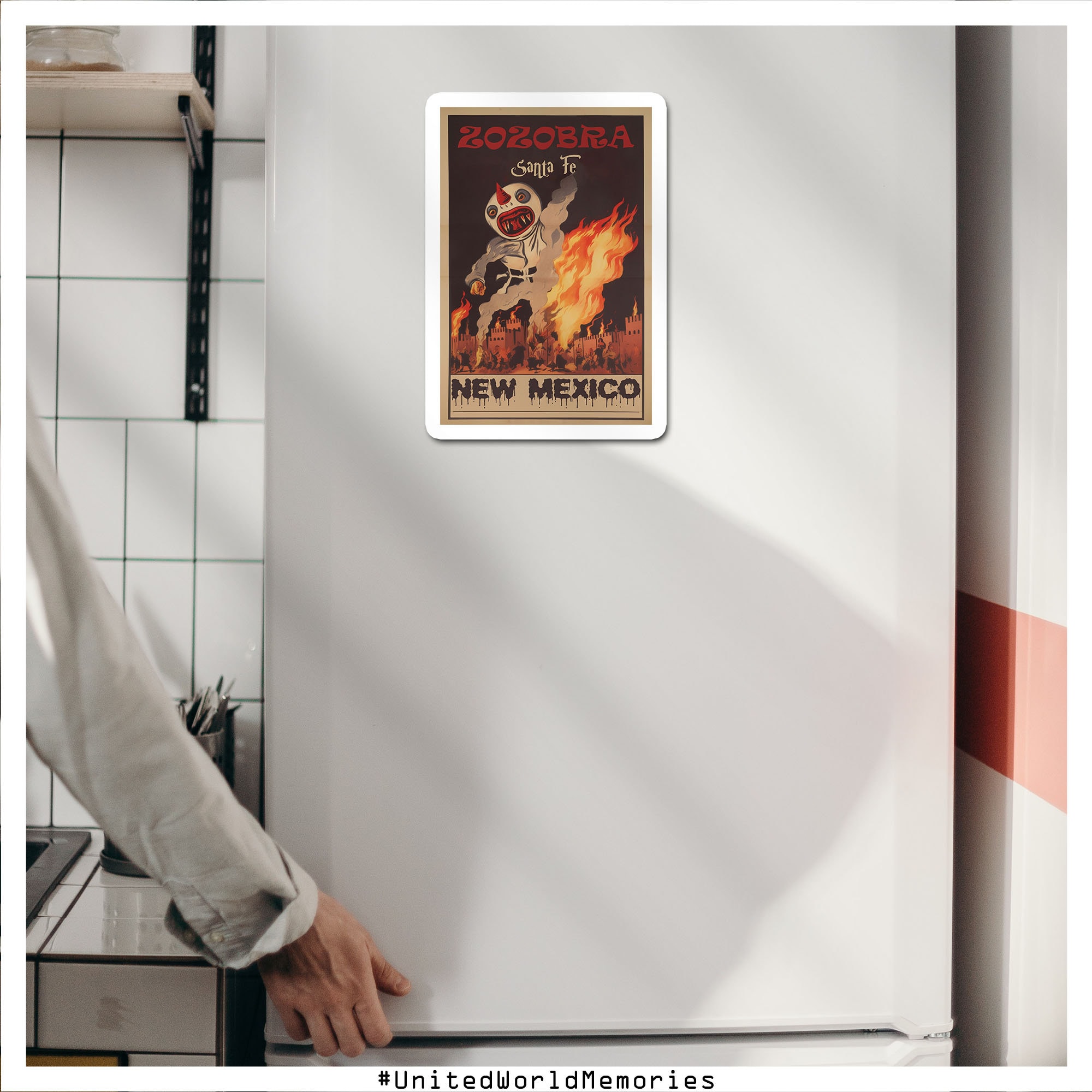 New Mexico Travel Poster, Zozobra Poster, New Mexico Vintage Poster ...