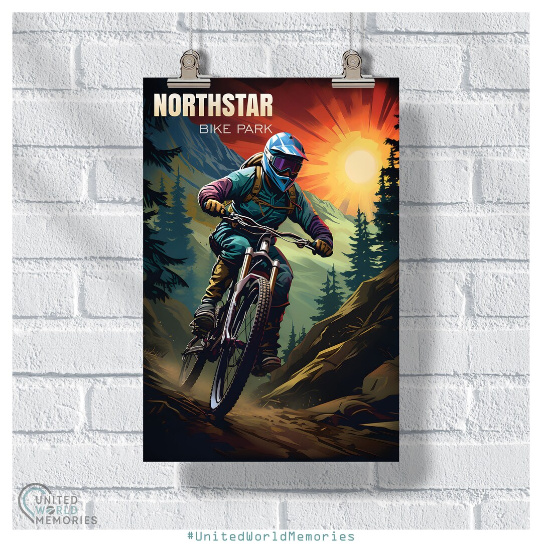 Northstar Bike Park Extreme Poster, Mountain Bike Gift, California ...