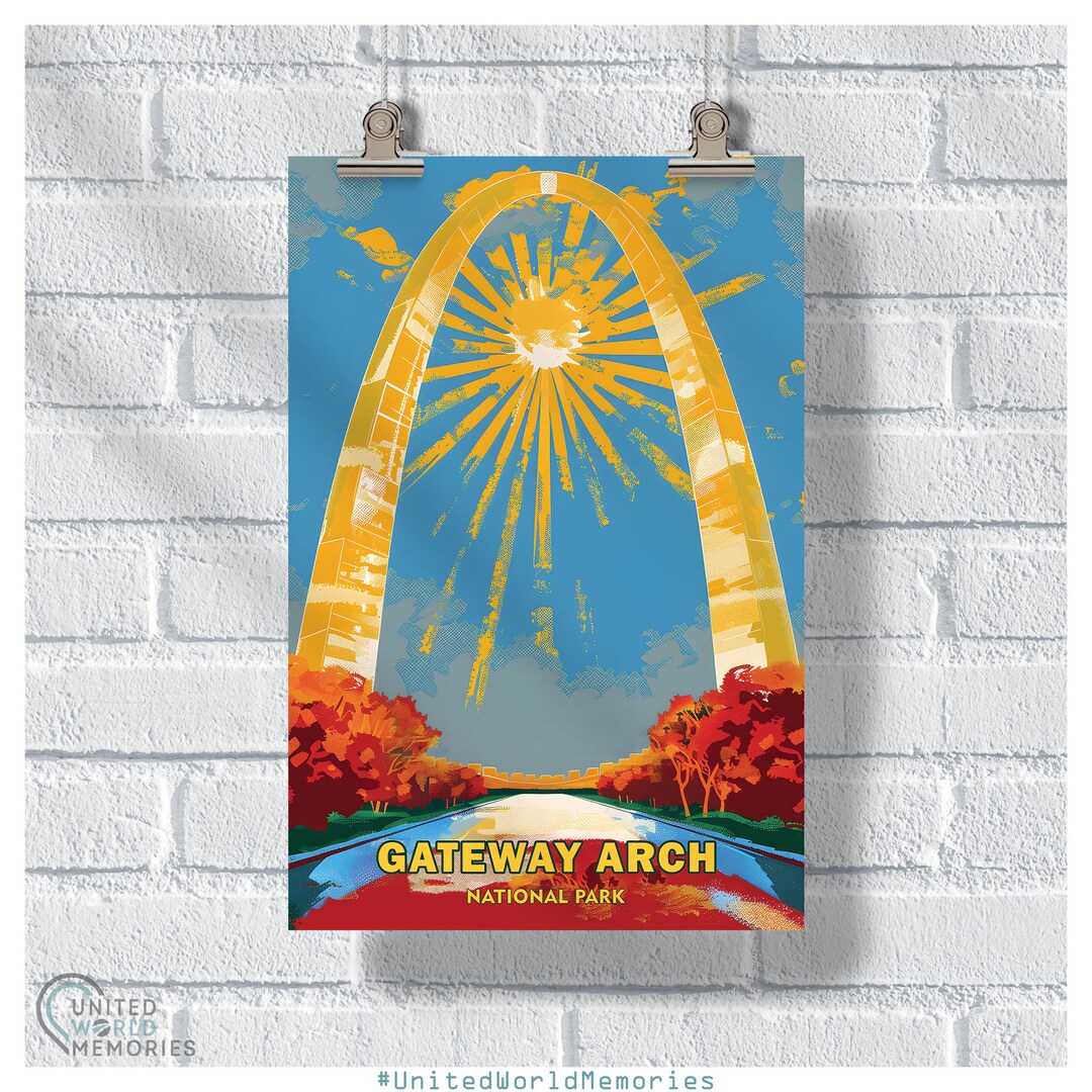 Gateway Arch National Park Iconic Vision Poster, Gateway Arch Prints ...