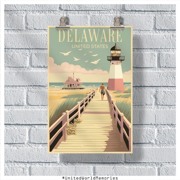 Delaware Poster - Etsy