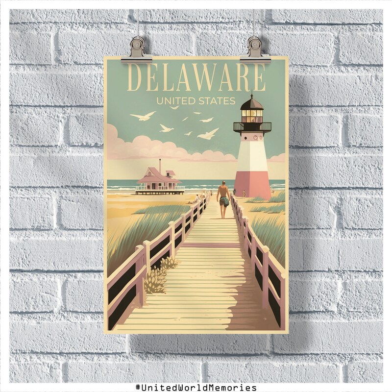 Delaware Print - Etsy