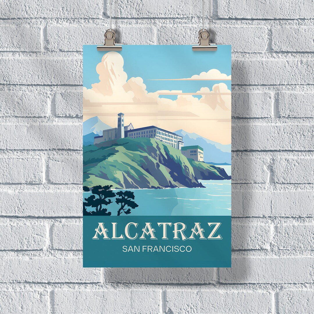 Alcatraz Poster, San Francisco Alcatraz Island Travel Poster, United ...
