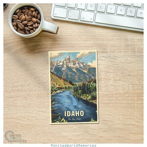 Idaho Gem State Grandeur Poster, Idaho Travel Print, United States ...