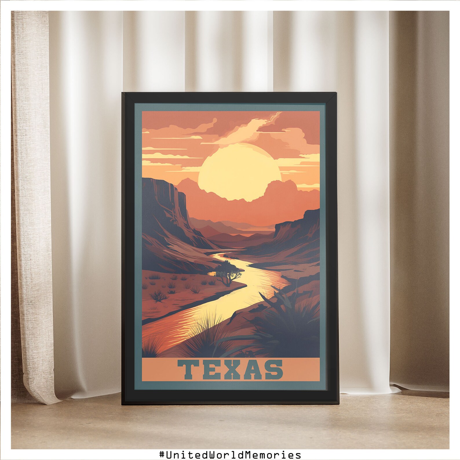 Texas Travel Poster Big Bend National Park Poster Texas - Etsy
