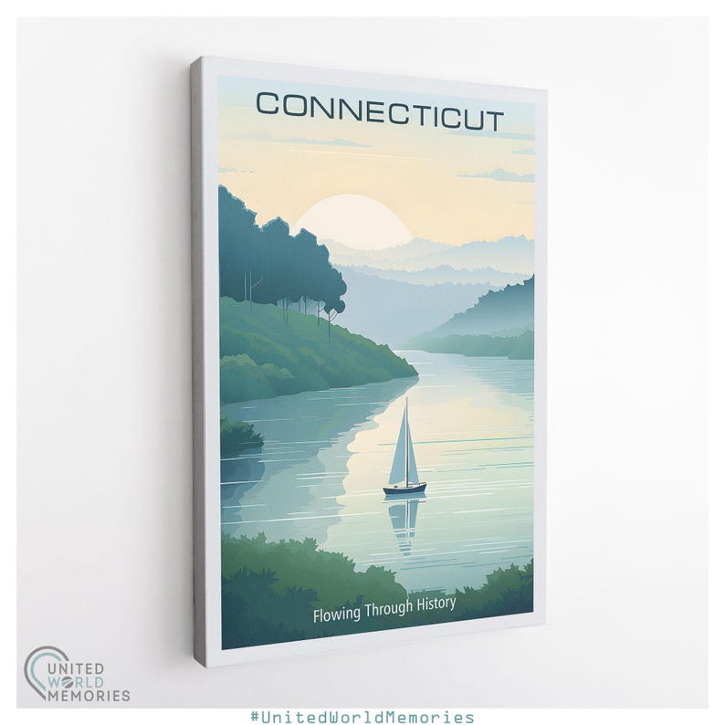 Connecticut River Views Poster, Connecticut Travel Print - Etsy