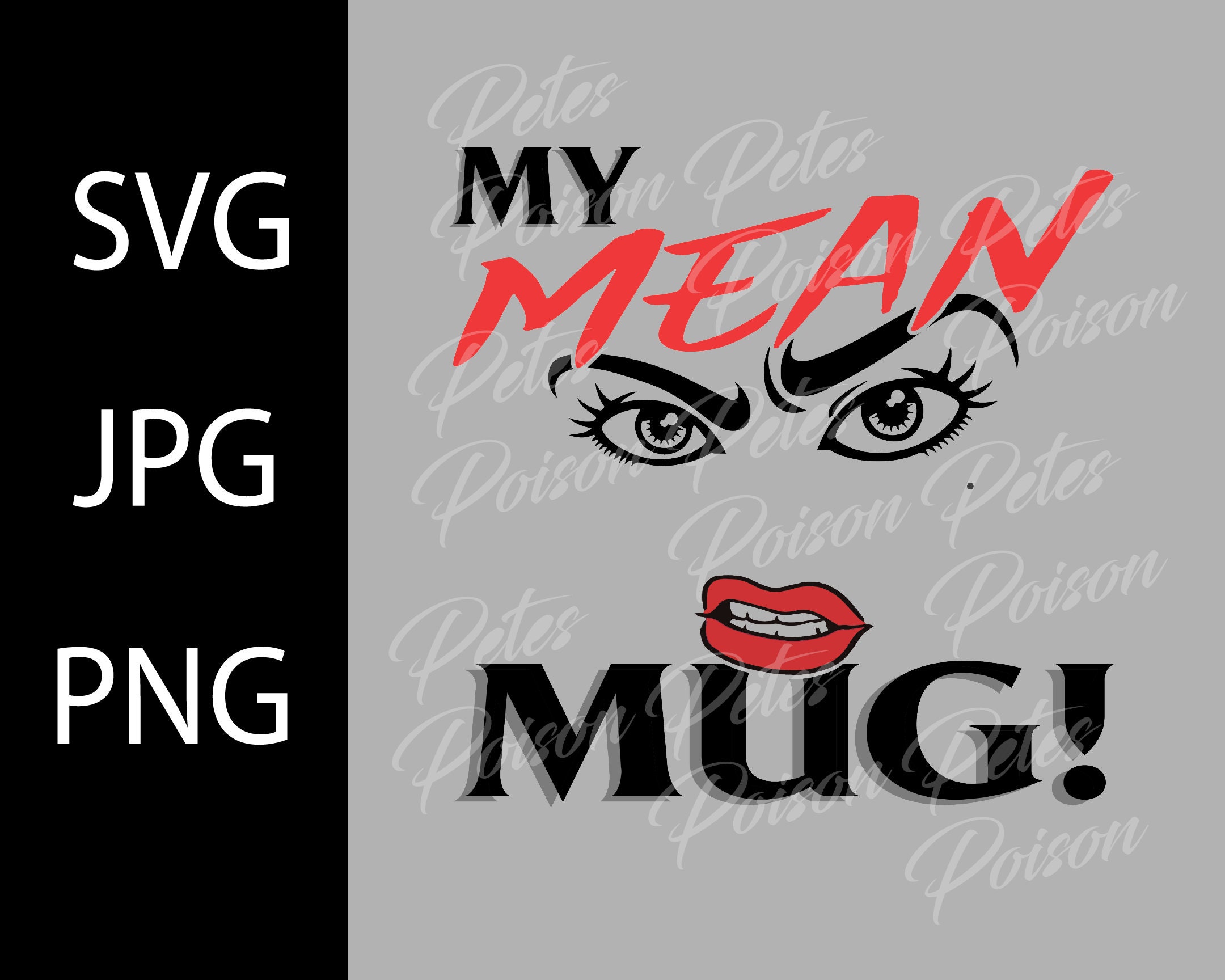 Mean Mug Digital File Svg - Etsy