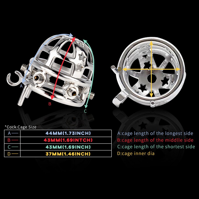 Spiked Cock Cagemale Chastity Device Penis Ringtough Sex - Etsy
