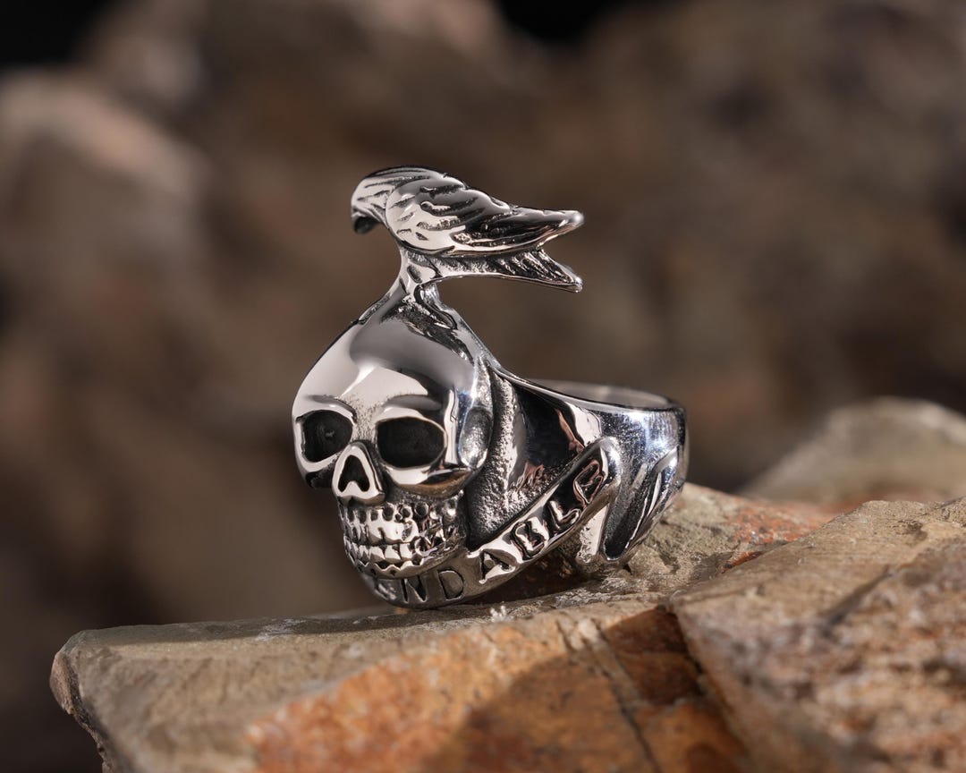 Expendable Freedom Ring | Gothic Skeleton Biker Jewelry for Men, Skull ...