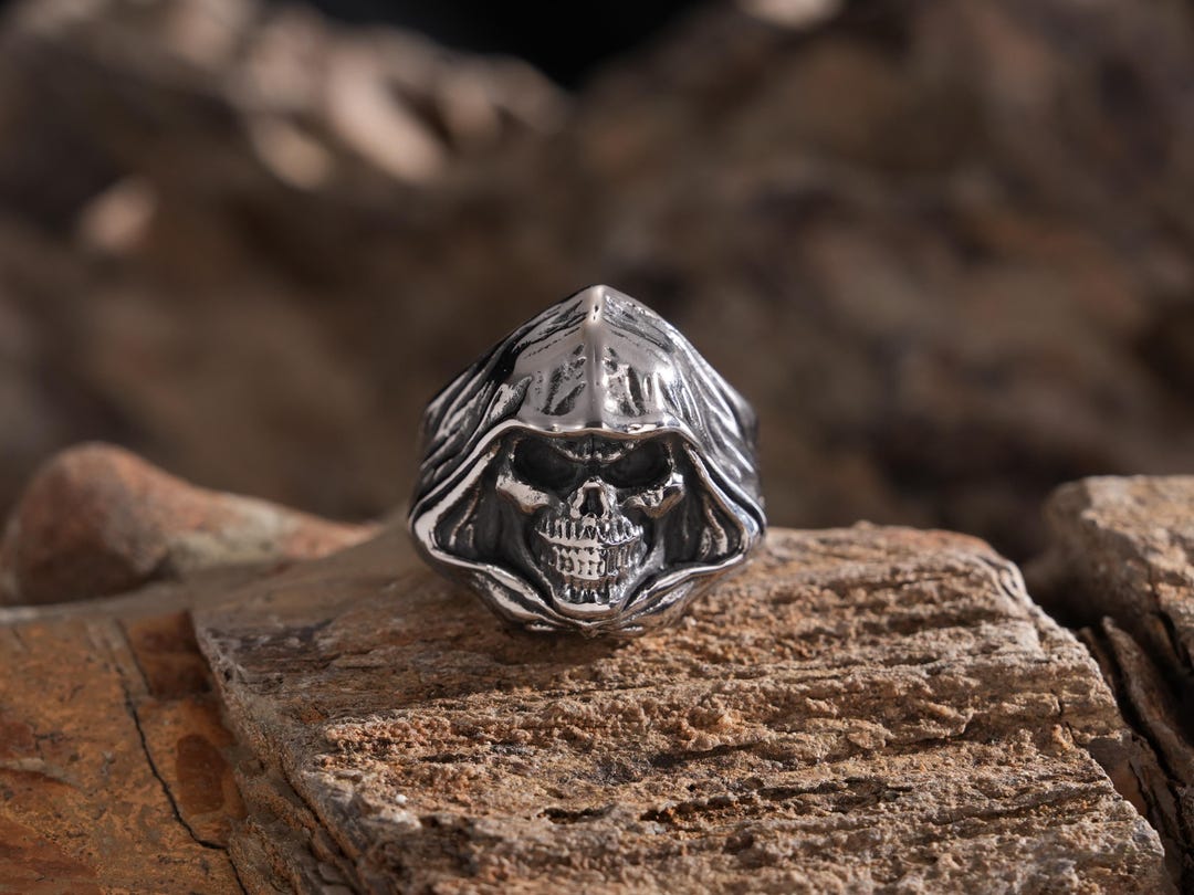 Grim Reaper Skull Ring|vintage Gothic Design,dark Aesthetic Jewelry ...