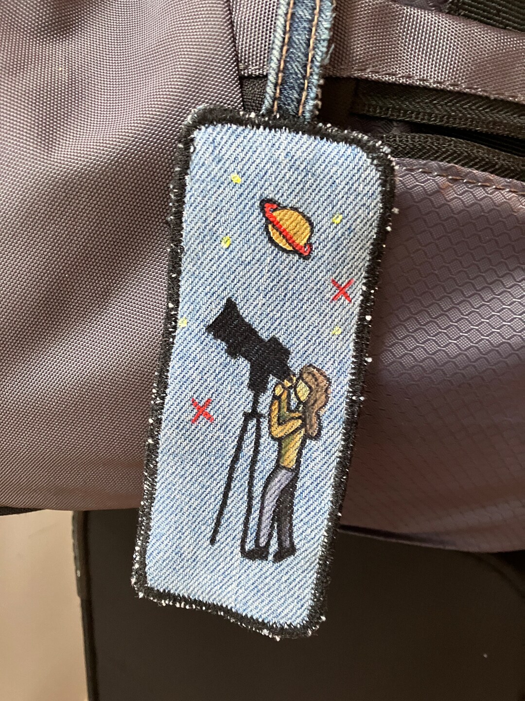 Hand-made Star Gazing Keychain Made From Upcycled Denim Material ...