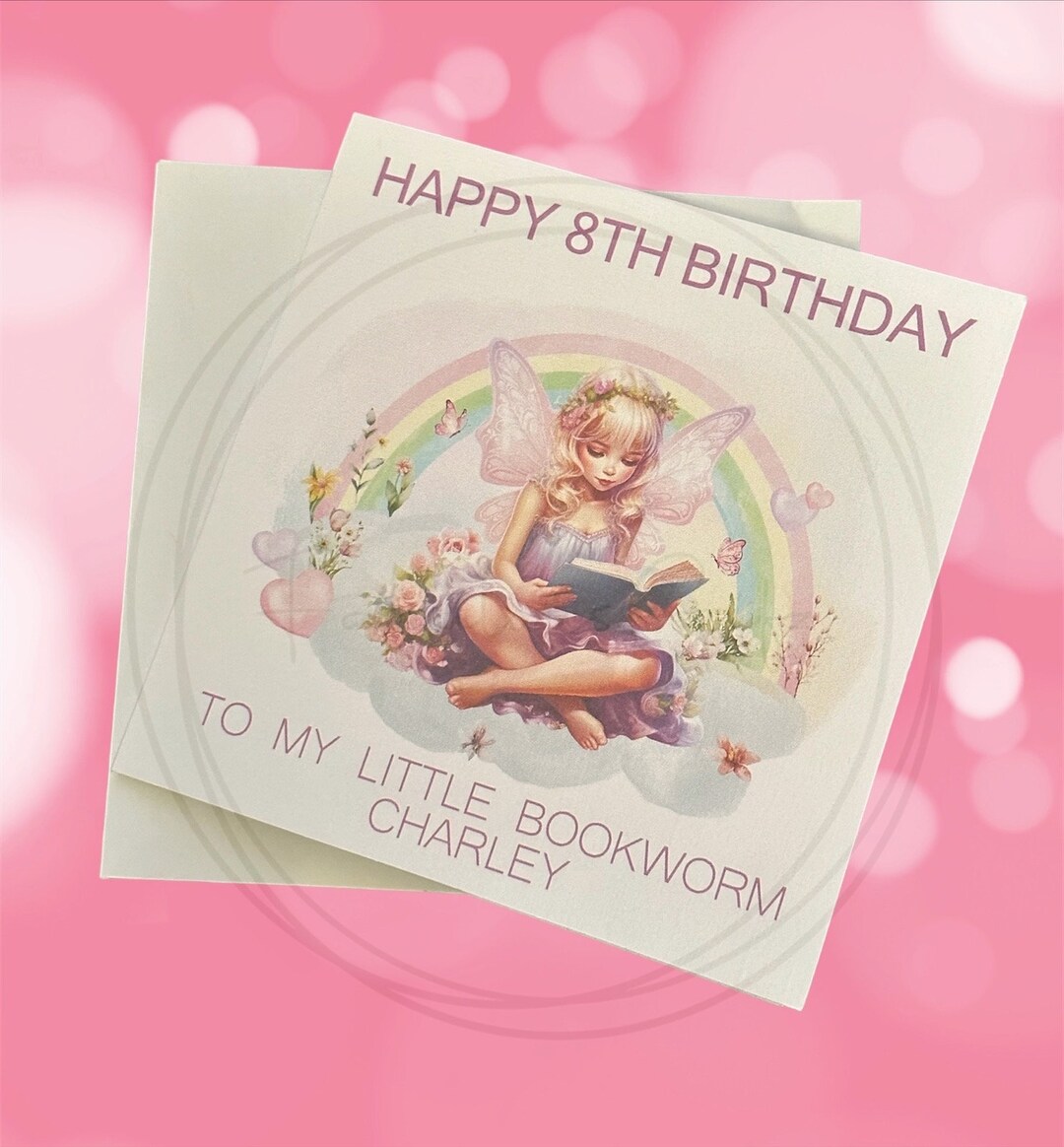 Personalised Birthday Card for Book Lovers, Bookworm Birthday Card ...