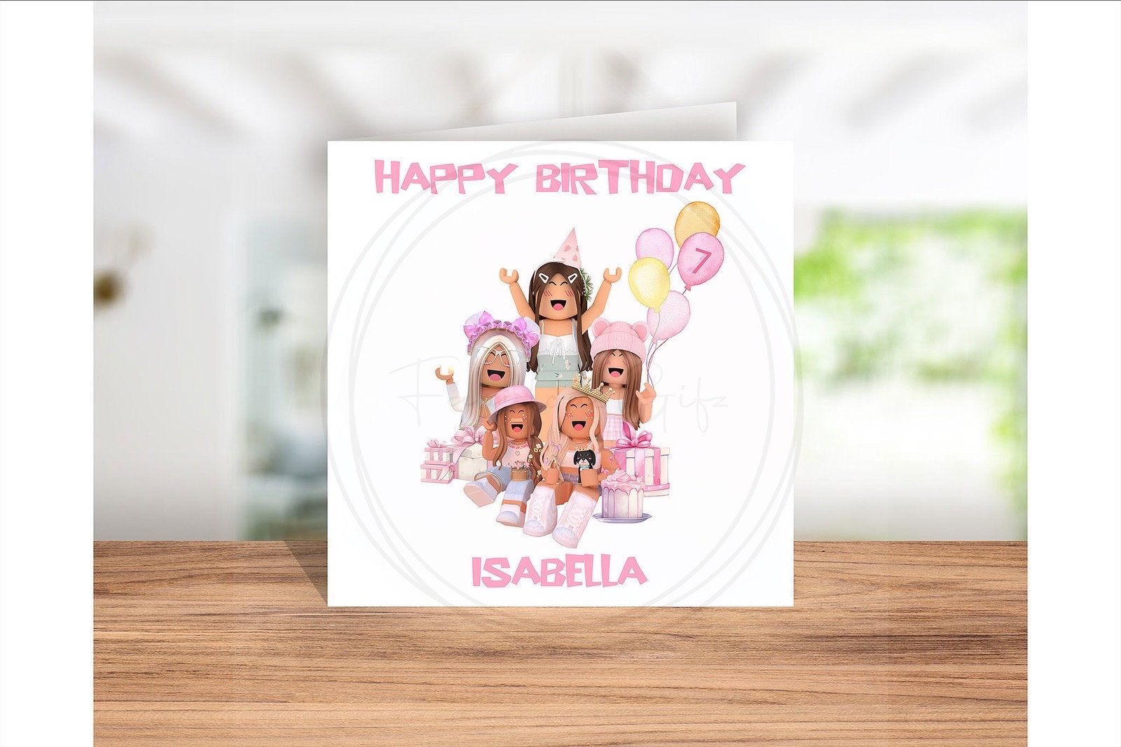 Personalised Birthday Card, Roblox Birthday Card, Age Birthday Card ...