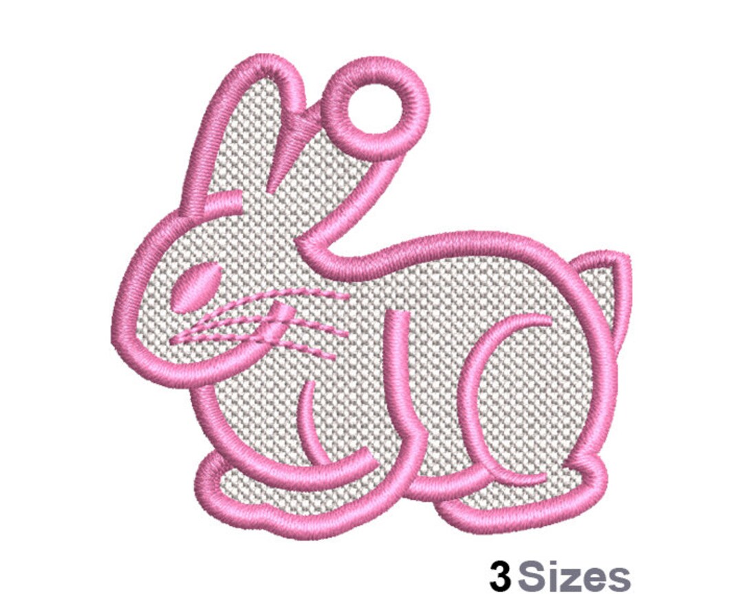 FSL Rabbit Machine Embroidery Design - 3 Sizes, Freestanding Lace ...