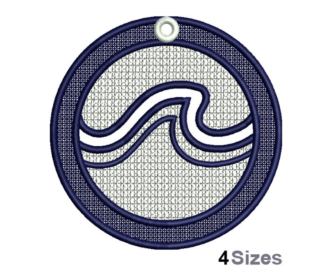 FSL Ocean Wave - Machine Embroidery Design - 4 Sizes, Freestanding Lace ...