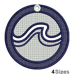 FSL Ocean Wave - Machine Embroidery Design - 4 Sizes, Freestanding Lace ...