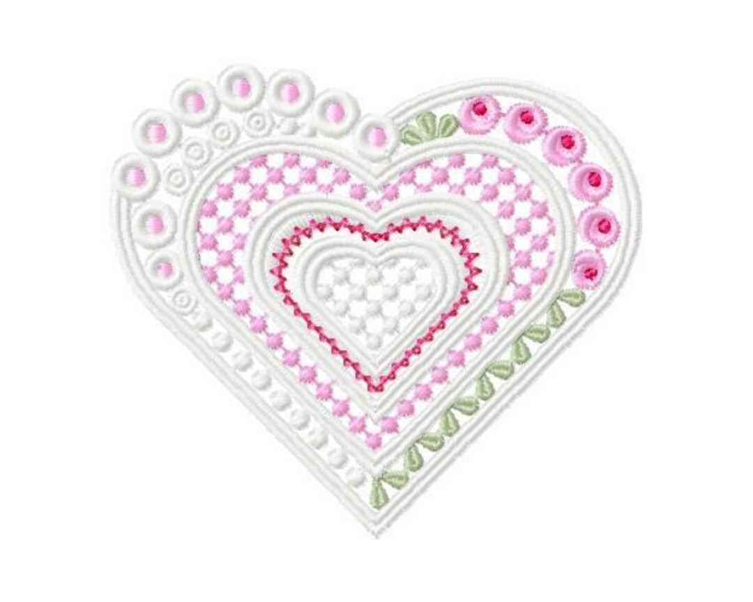 FSL Decorative Heart - Machine Embroidery Design, Freestanding Lace ...