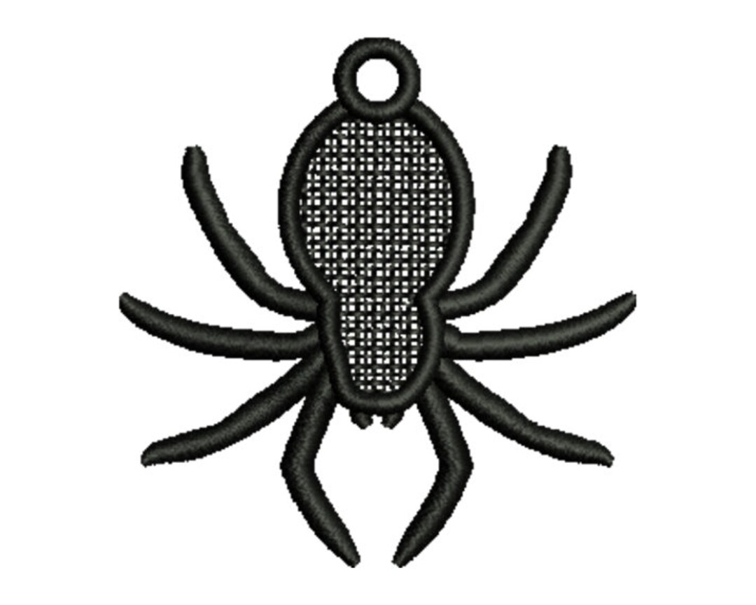 FSL Halloween Spider Machine Embroidery Design - 3 Sizes, Freestanding ...