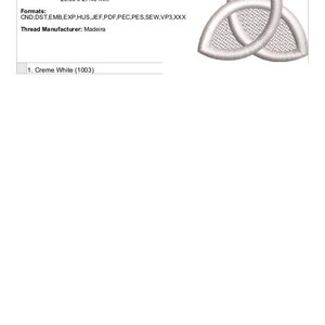 FSL Trinity Symbol - Machine Embroidery Design - 3 Sizes, Freestanding ...