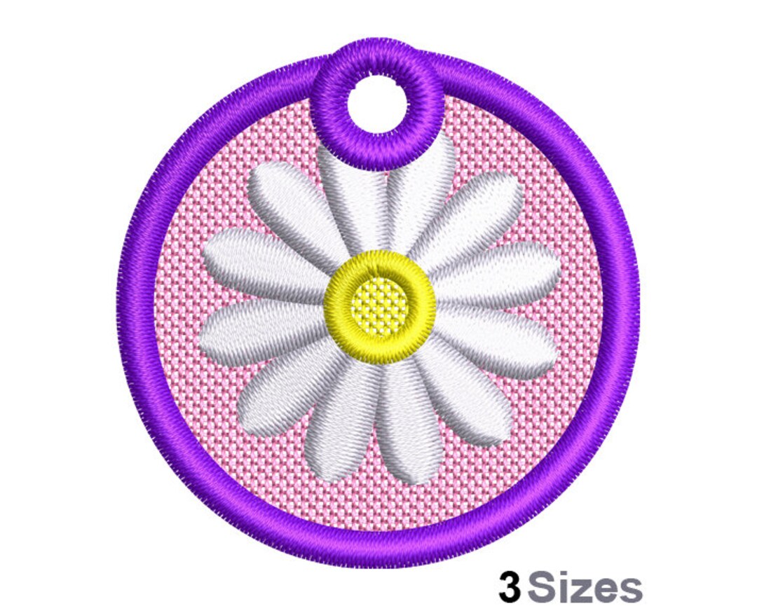 FSL Daisy Machine Embroidery Design - 3 Sizes, Freestanding Lace ...