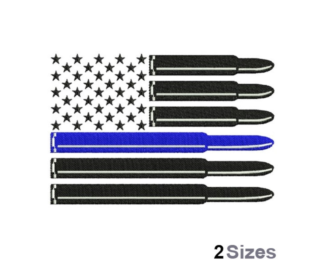 Bullet Flag - Machine Embroidery Design - 2 Sizes, American Flag ...