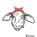 Sheep With Bandana - Machine Embroidery Design - 3 Sizes, Sheep Head ...