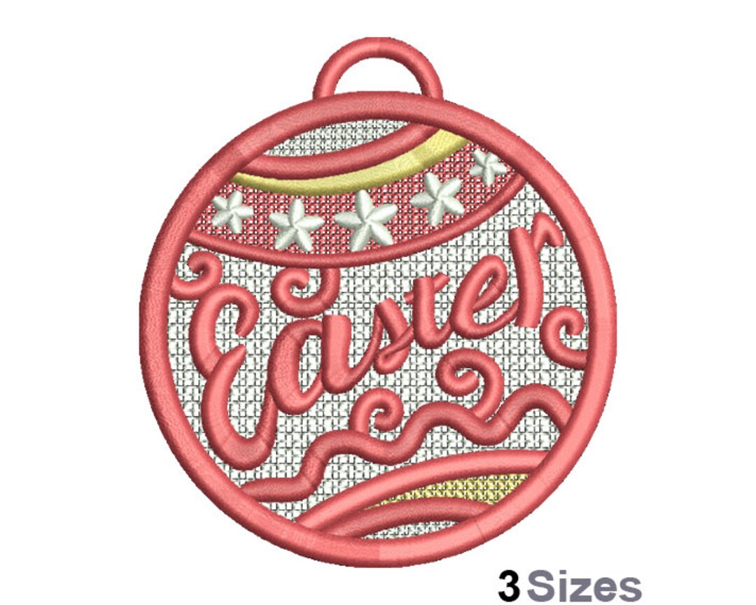 FSL Easter Ornament - Machine Embroidery Design - 3 Sizes, Freestanding ...