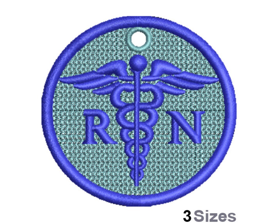 FSL RN Nurse Machine Embroidery Design - 3 Sizes, Freestanding Lace ...