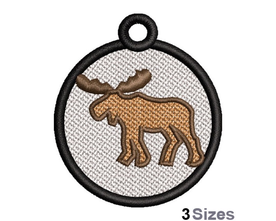 FSL Moose - Machine Embroidery Design - 3 Sizes, Freestanding Lace ...