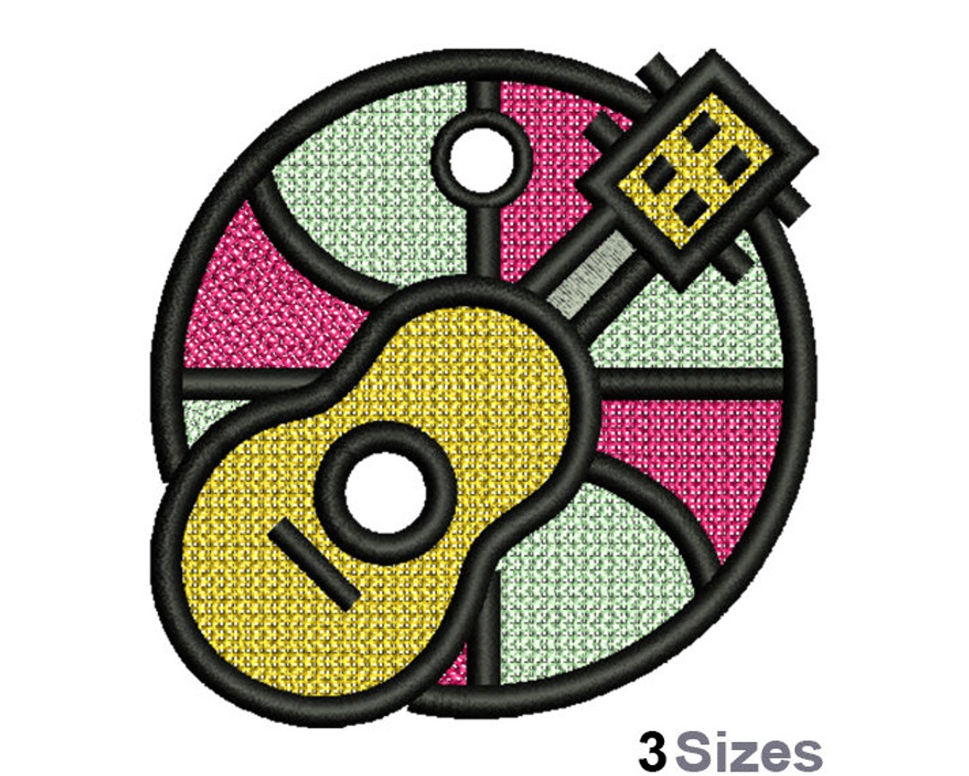 FSL Guitar Machine Embroidery Design 3 Sizes Freestanding - Etsy