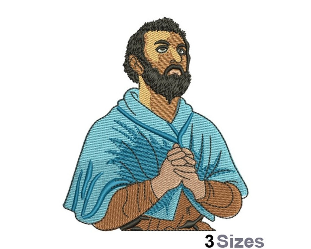 Praying Man - Machine Embroidery Design - 3 Sizes, Praying Christian ...
