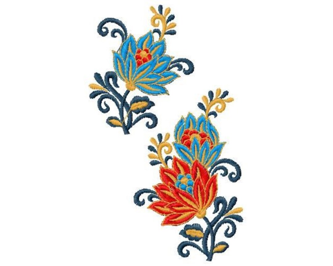 Lily Flowers - Machine Embroidery Design, Lilies Embroidery Pattern ...