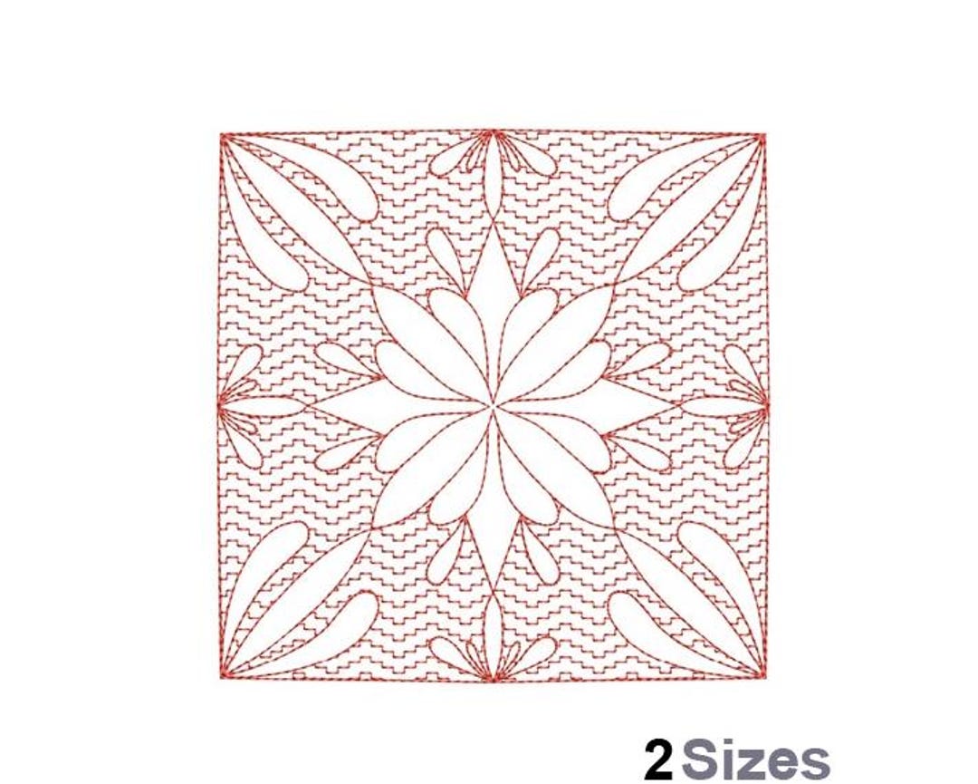 Trapunto Quilt - Machine Embroidery Design - 2 Sizes, Three Dimensional ...