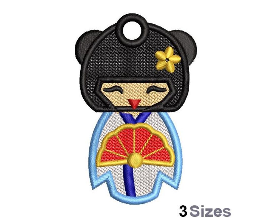FSL Geisha Girl - Machine Embroidery Design - 3 Sizes, Freestanding ...