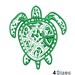 Tortoise - Machine Embroidery Design - 4 Sizes, Green Turtle Embroidery ...