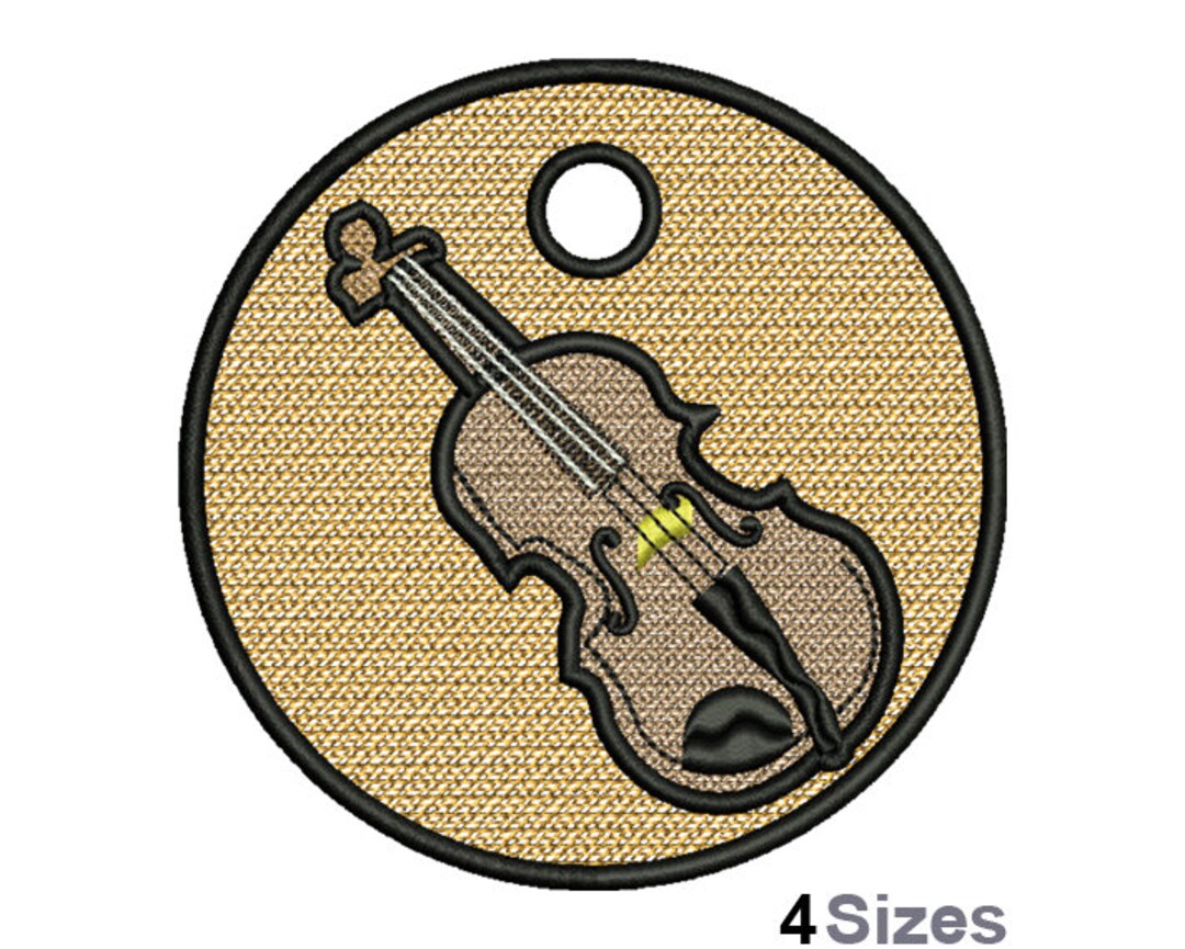 FSL Violin Machine Embroidery Design - 3 Sizes, Freestanding Lace ...