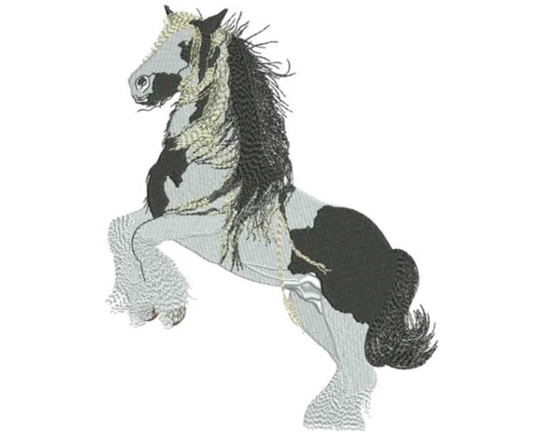 Gypsy Vanner Horse - Machine Embroidery Design, Gypsy Horse Embroidery ...