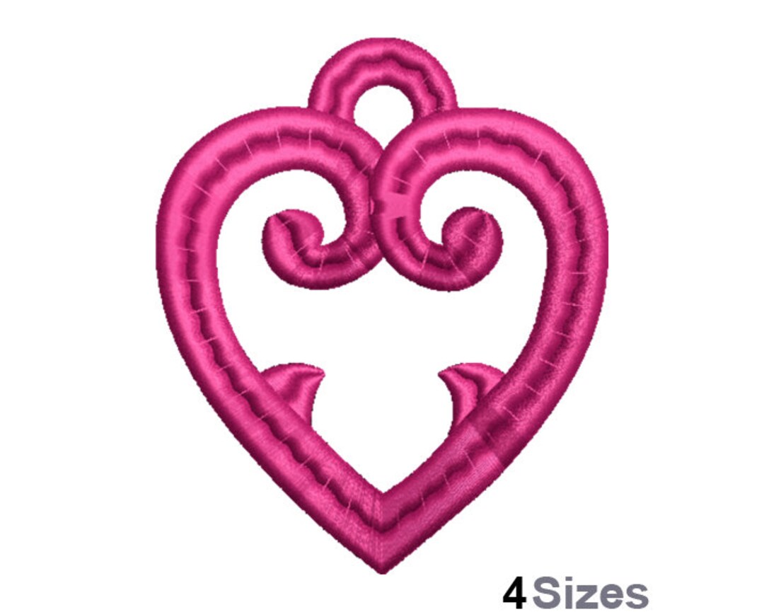 FSL Heart Machine Embroidery Design - 3 Sizes, Freestanding Lace ...